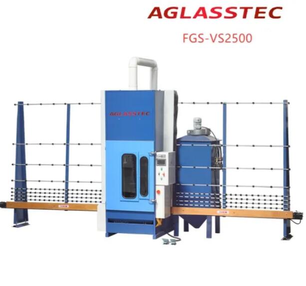 Vertical Automatic Glass Sandblasting Machine with Automatic Gun and ...